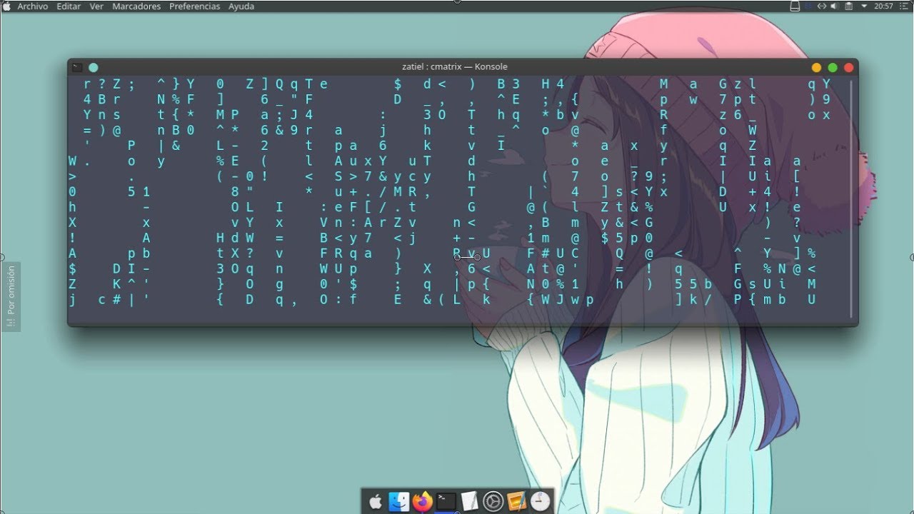 Como Instalar cmatrix En Debian y Ubuntu KDE - YouTube