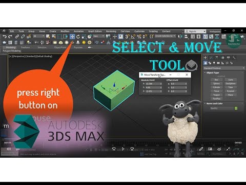 How to use select & move tool in 3ds Max. - YouTube