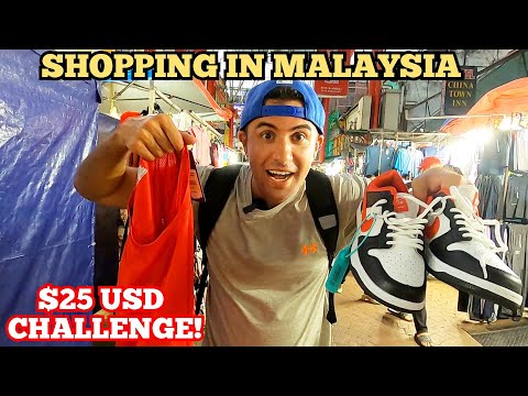 RINGGIT CHALLENGE!!! What Can You Buy in MALAYSIA?!  SHOPPING SPREE SHOES, FOOD & MORE