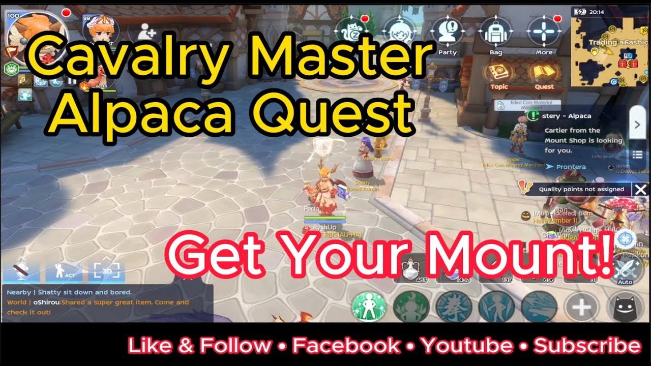 Ragnarok M Classic: Cavalry Master Alpaca Quest - Get Your Mount Baby ...