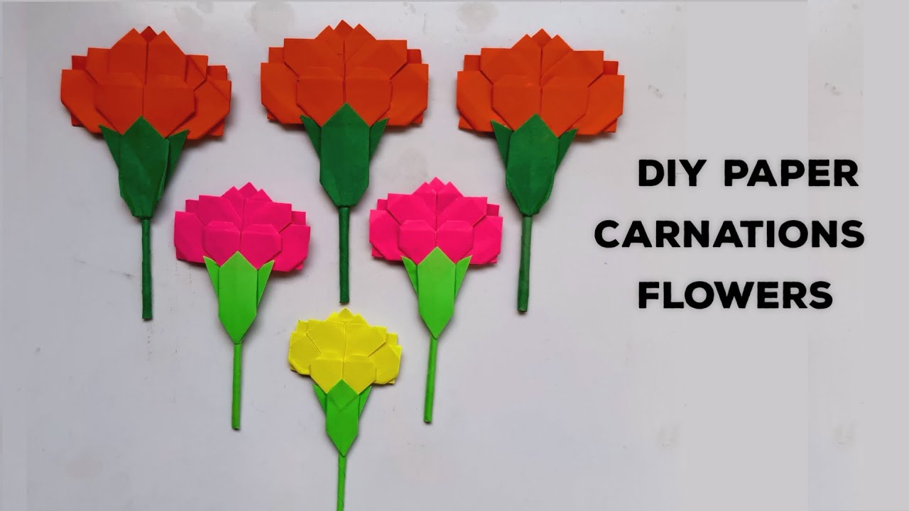 How to Make Carnation Paper Flower | Origami Carnation | DIY - YouTube