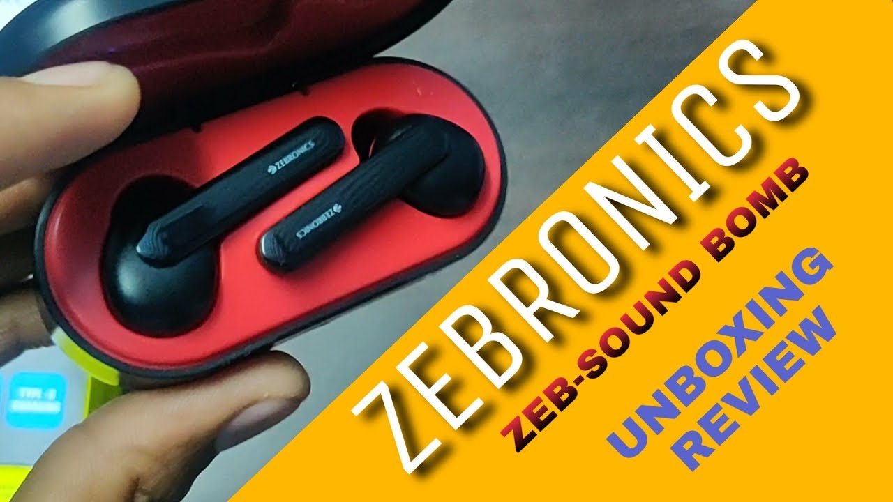 Zebronics Zeb-Sound Bomb Bluetooth Earphone Unboxing Review - YouTube