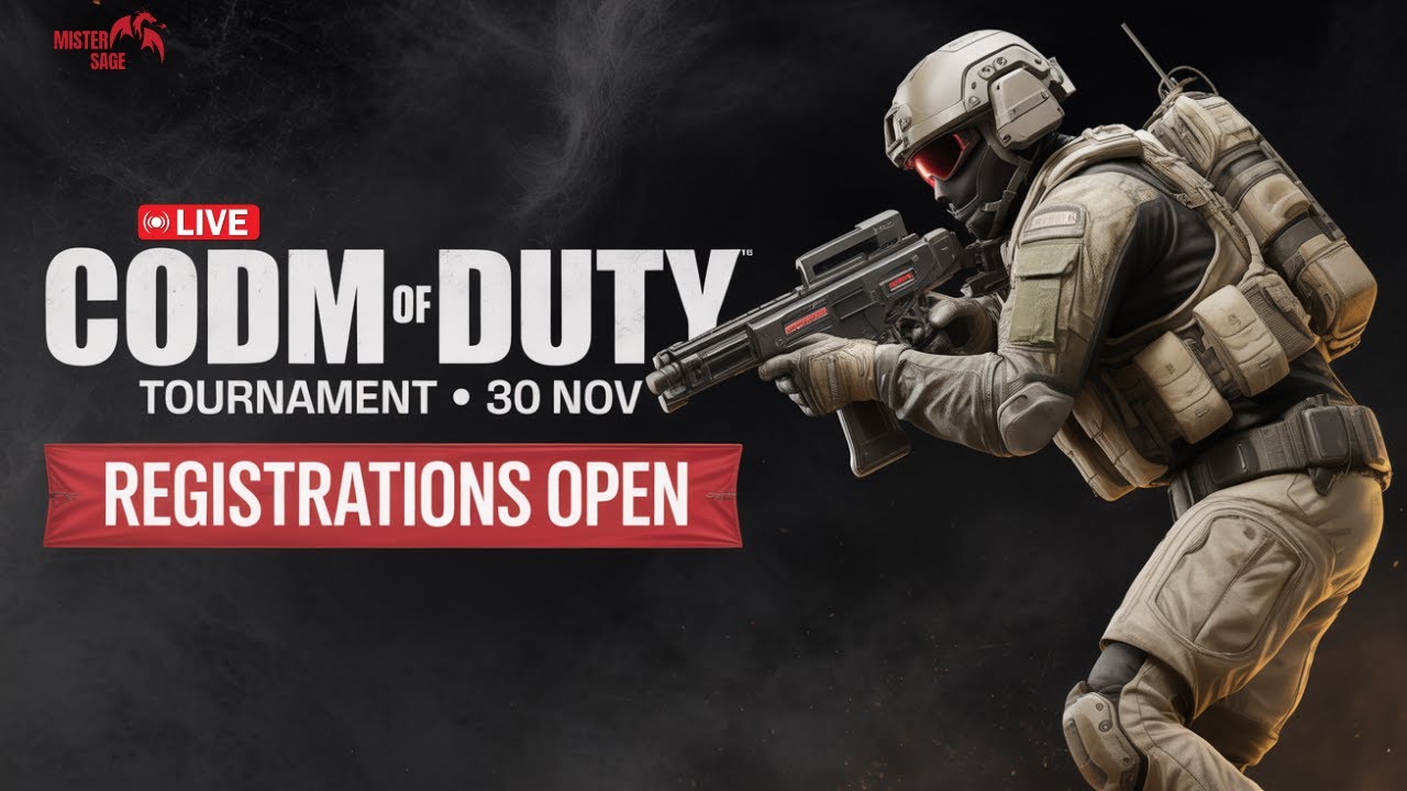🔥 Registrations Open For Tournament| 30 Nov| Call of Duty Mobile Live ...