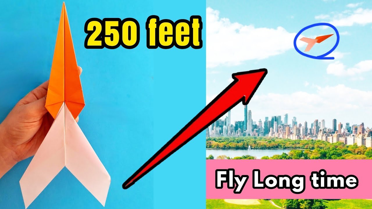 How to make a paper airplane that fly Long time | paper plane that fly ...