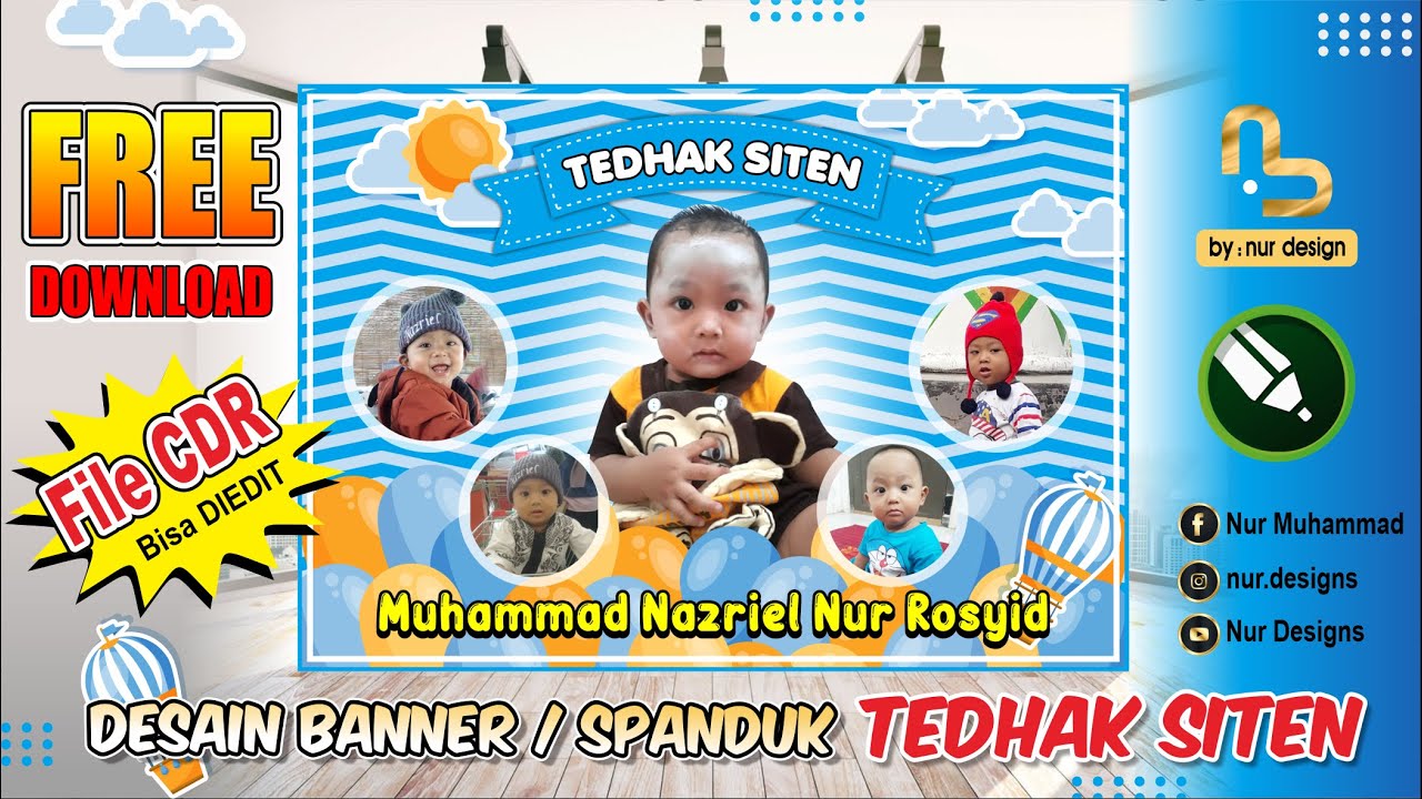 Desain Banner Tedhak Siten - FREE DOWNLOAD File Format CDR - YouTube