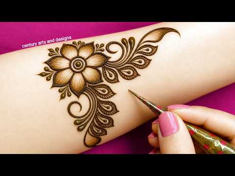 Easy stylish front hand mehndi design | Latest arabic mehndi design | Simple mehndi | Mehndi design