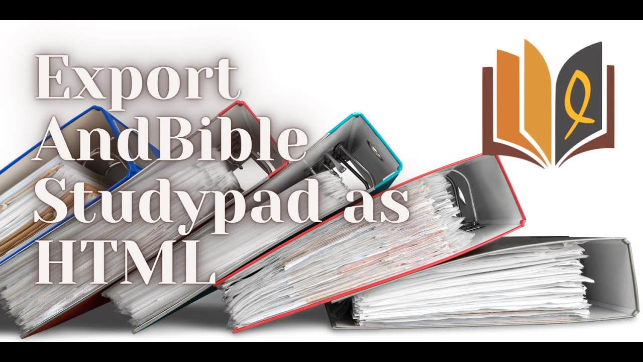 Export StudyPad as HTML file - YouTube