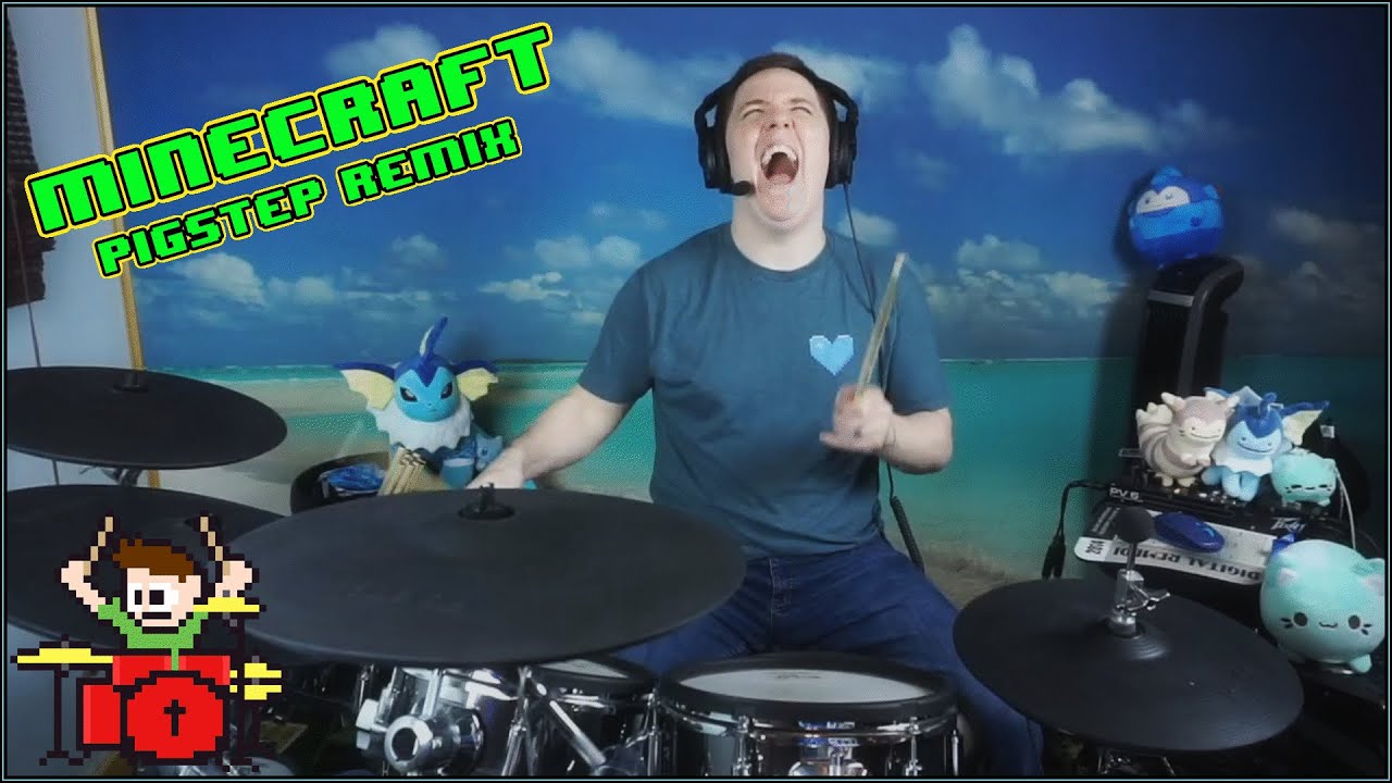 Minecraft - Pigstep Remix On Drums! - YouTube