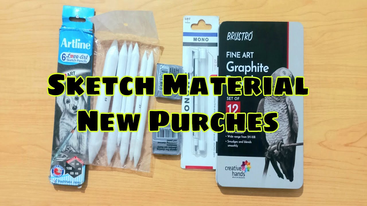 How to use sketch tool | paincil sketch ka material | art tools for ...