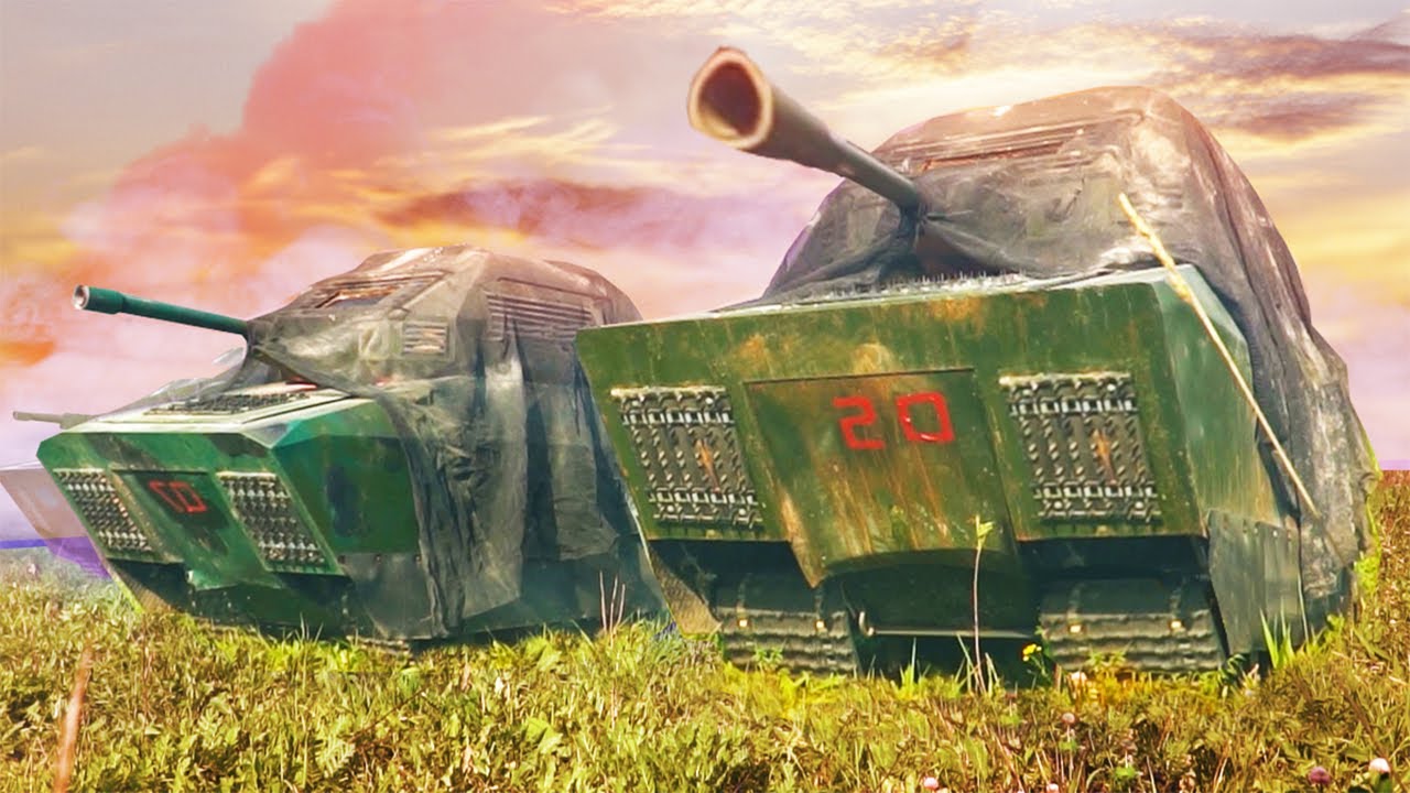 We made four real DIY tanks and arrange the battle! - YouTube