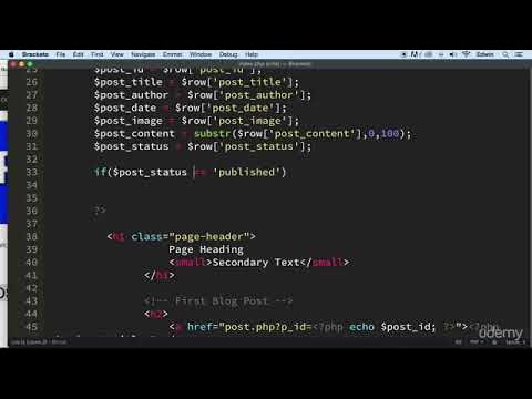 1 Adjusting post echo - IMPROVING CMS - PHP COURSE CMS PROJECT - YouTube