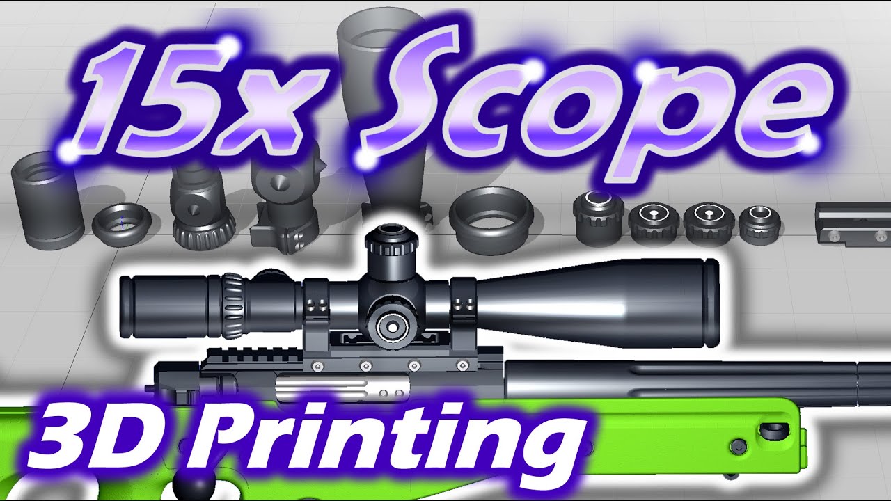 [Printing] PUBG 15x Scope. 배그 15배율 3D프린팅 - YouTube