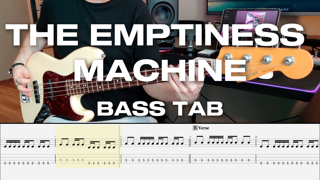 Linkin Park - The Emptiness Machine // Bass Cover // Play Along Tabs ...