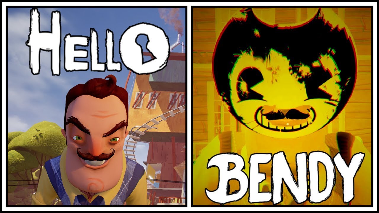 【Hello Bendy】ベンディがハローネイバーの世界に！？(Hello Neighbor + Bendy and the Ink ...