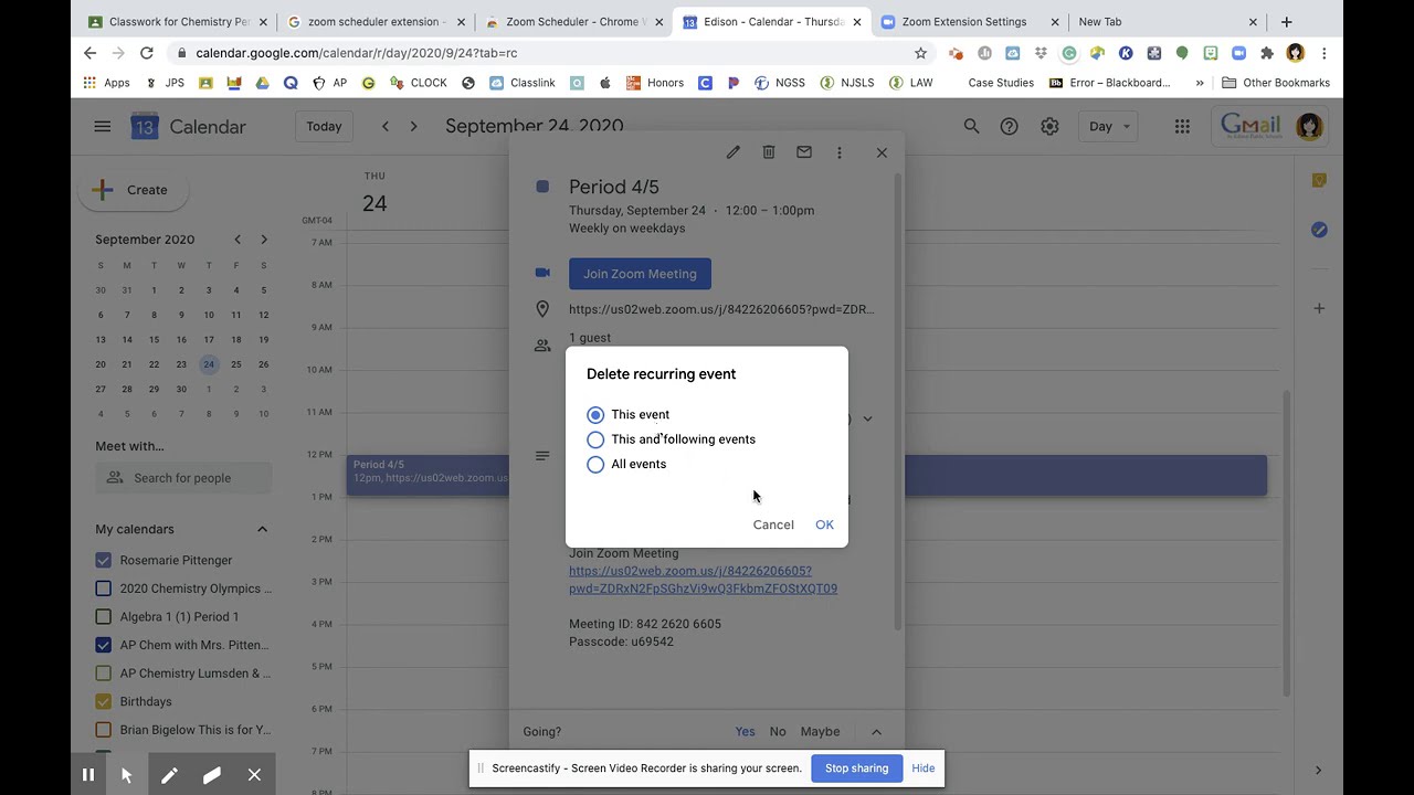 How to share a Zoom meeting link with your Google Classroom students ...