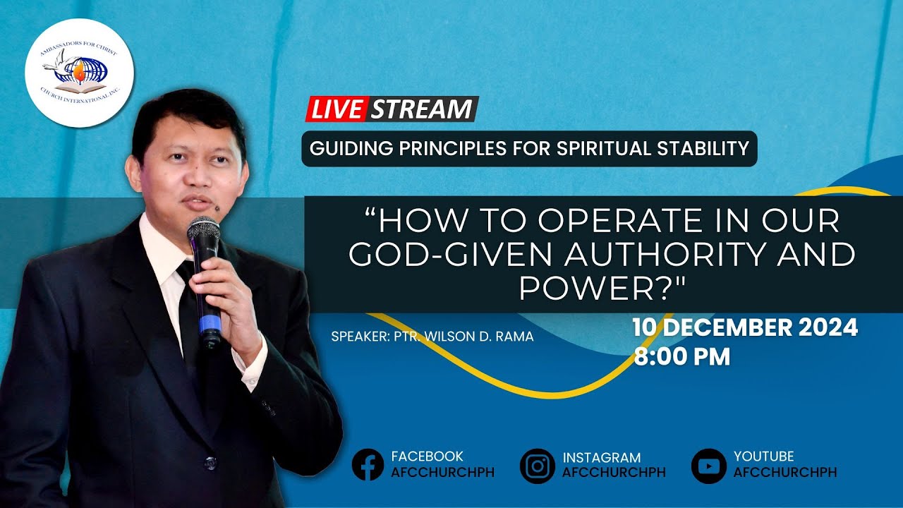 "GUIDING PRINCIPLES FOR SPIRITUAL STABILITY" (DECEMBER 10, 2024) - YouTube