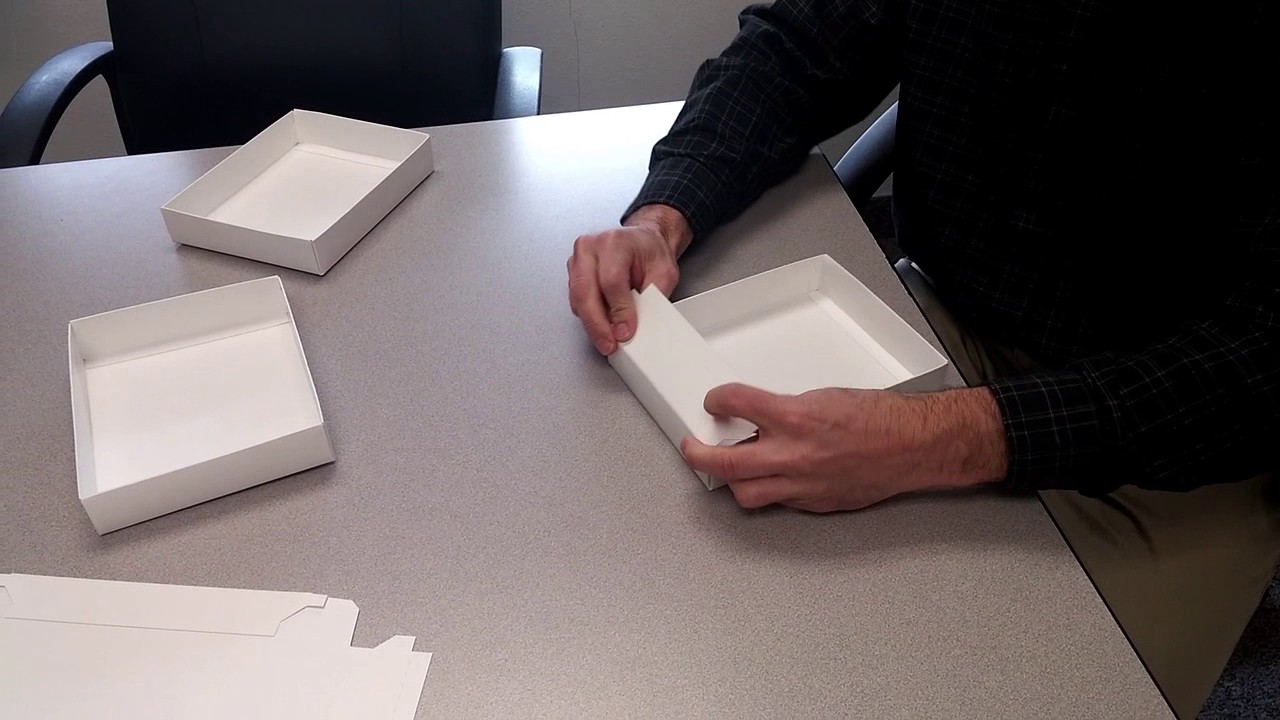 Simplex Tray Assembly - Folding Carton iPhone Style Box - YouTube