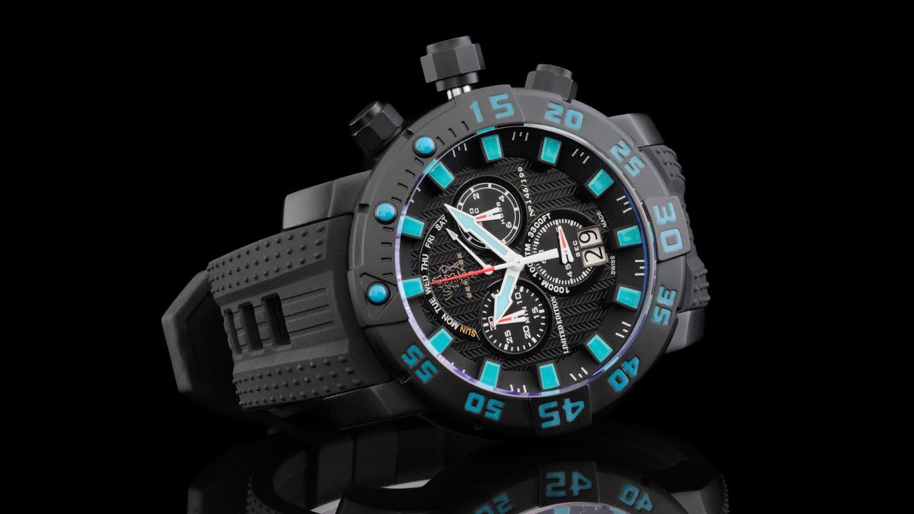 Invicta 14252 Sea Base 1000 Meter WR Swiss Chronograph Strap Watch ...