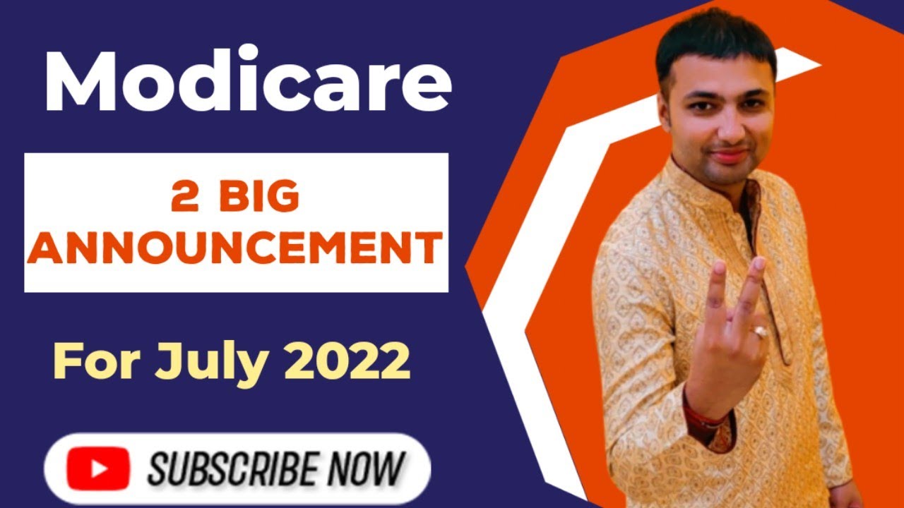 Modicare July 2022 2 Big Announcement | modicare latest news | modicare ...