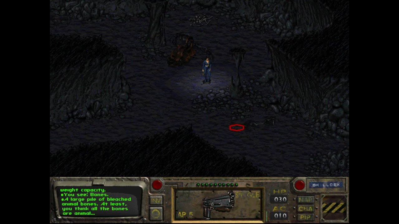 Fallout 1 - part 9 - gameplay - killing scorpions - hardest difficulty ...