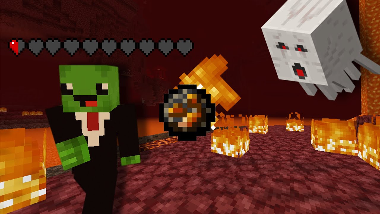 Escaping The Minecraft Nether With NOTHING! - YouTube