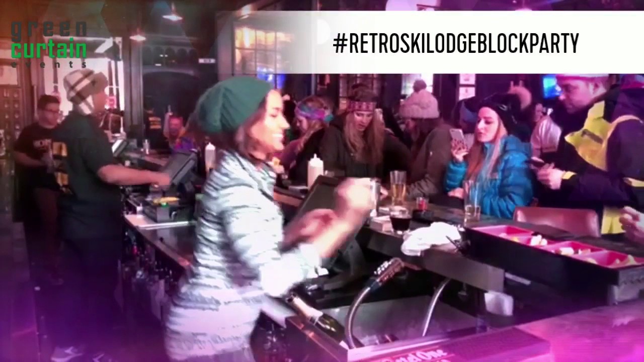 Retro Ski Lodge Block Party with Green Curtain Events - YouTube