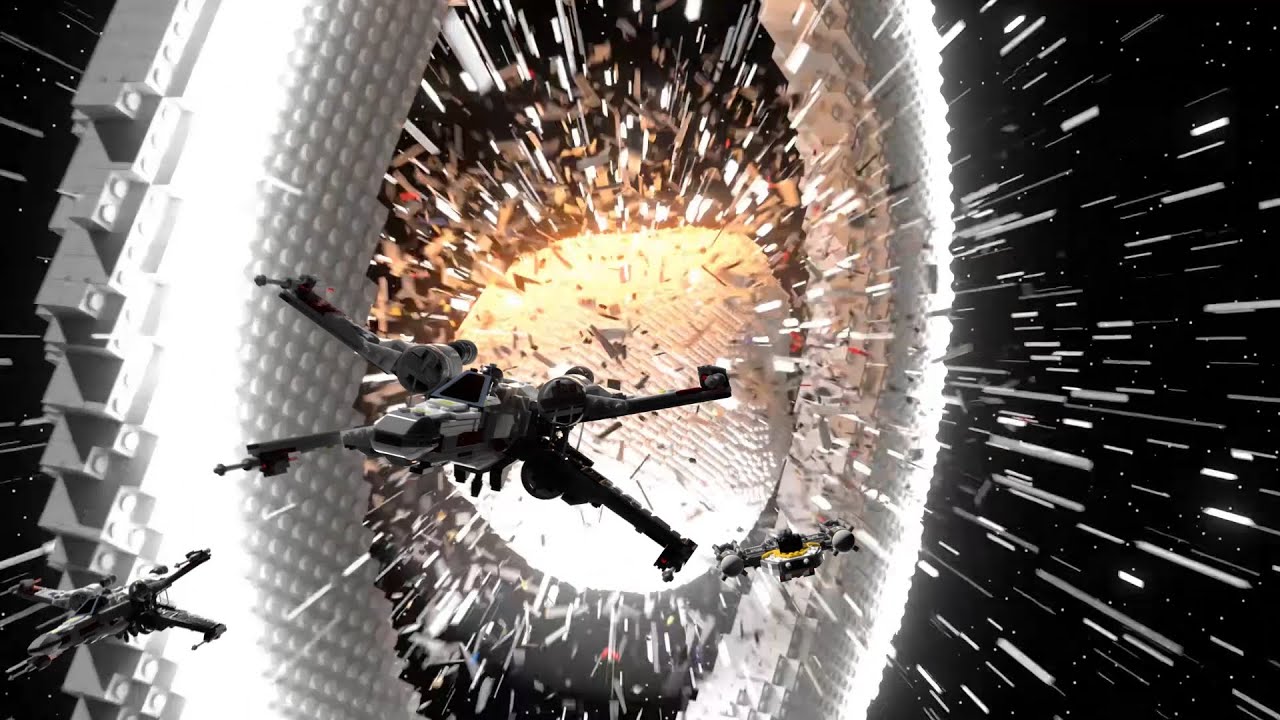 LEGO Death Star Explosion Blender Animation - YouTube