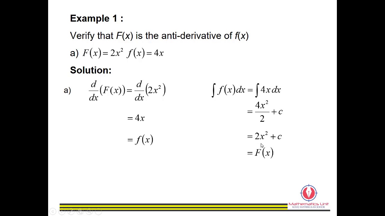 Chapter 5 Integration 1 of 7 - YouTube