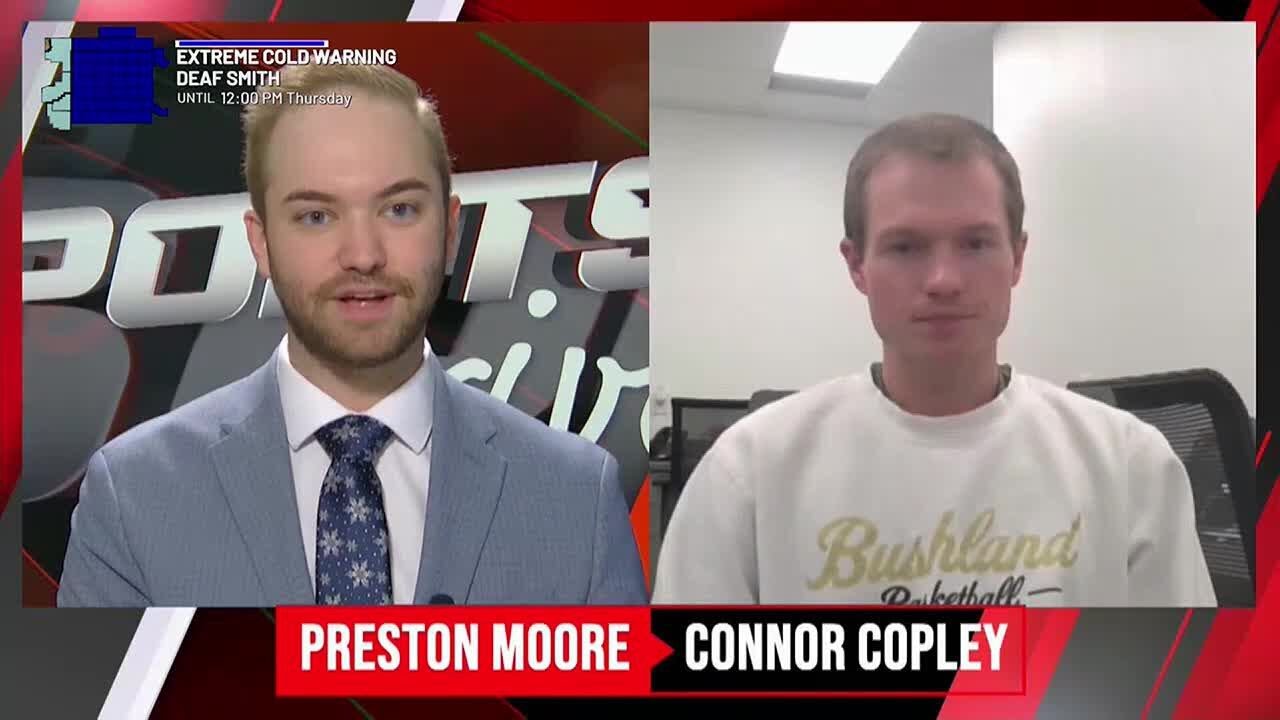 Coach Connor Copley recaps Bushland's bi-district win last night - YouTube
