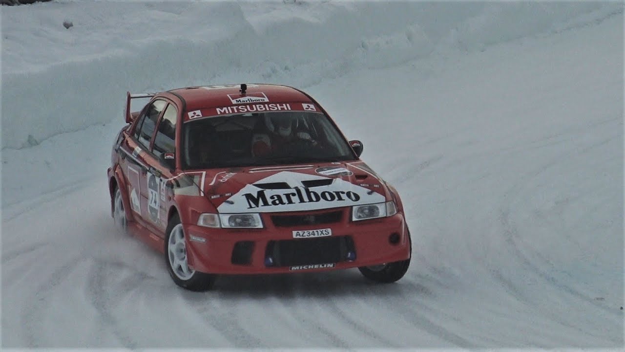 Mitsubishi Lancer Evo SNOW DRIFT & SOUND COMPILATION - YouTube