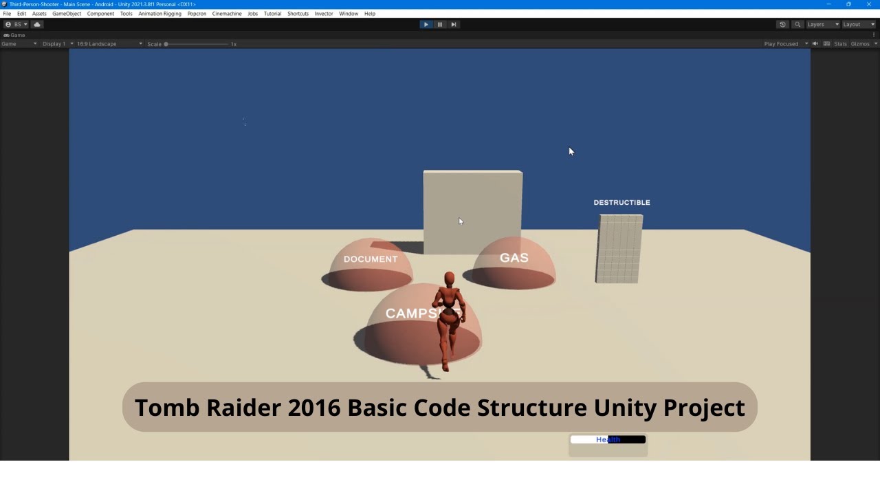 Tomb Raider 2016 Basic Code Structure Unity Project - YouTube