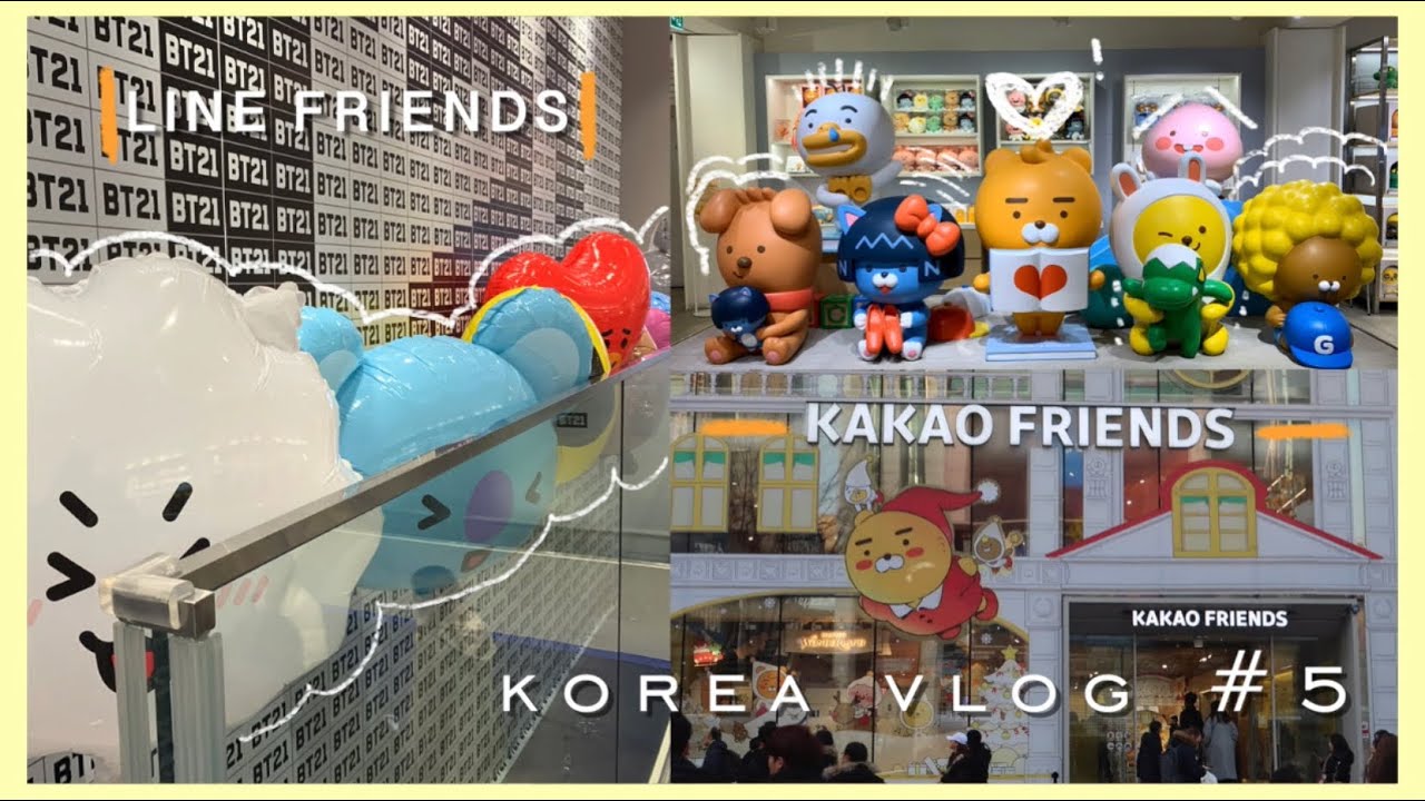 Korea Vlogs EP.5 : Shopping at Kakao and Line Friends (Gangnam ...