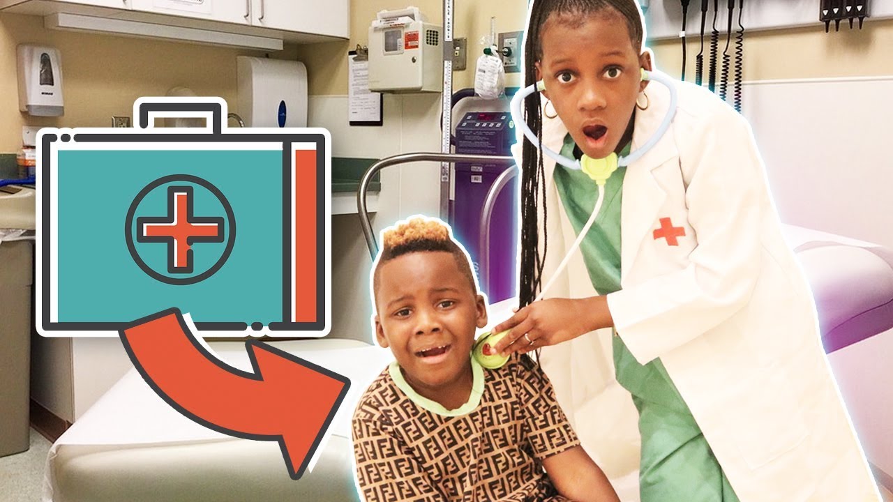 Yaya Gives Dj A Check Up For A Boo Boo Doctor Pretend Play Skit - YouTube