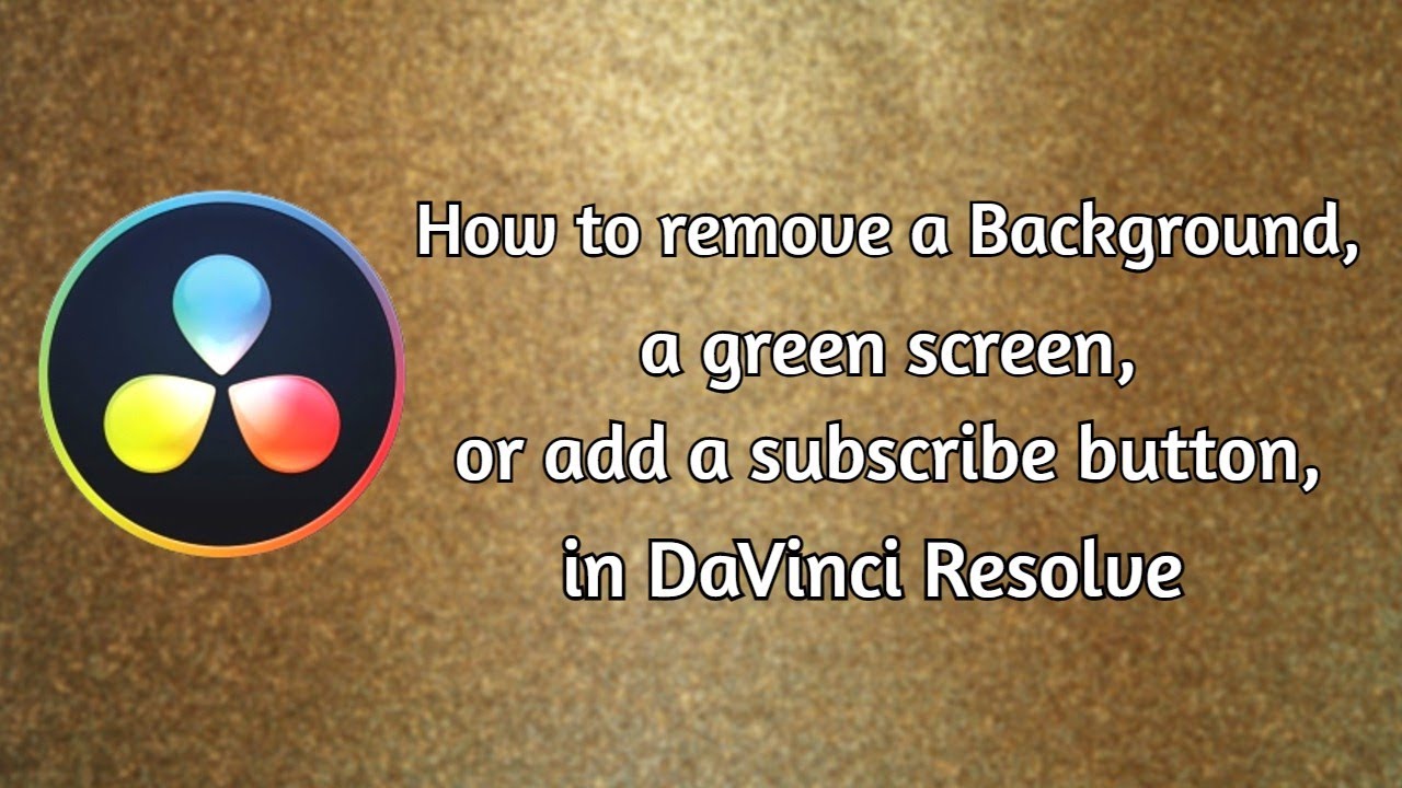 How to remove a background / greenscreen in DaVinci resolve and add a ...