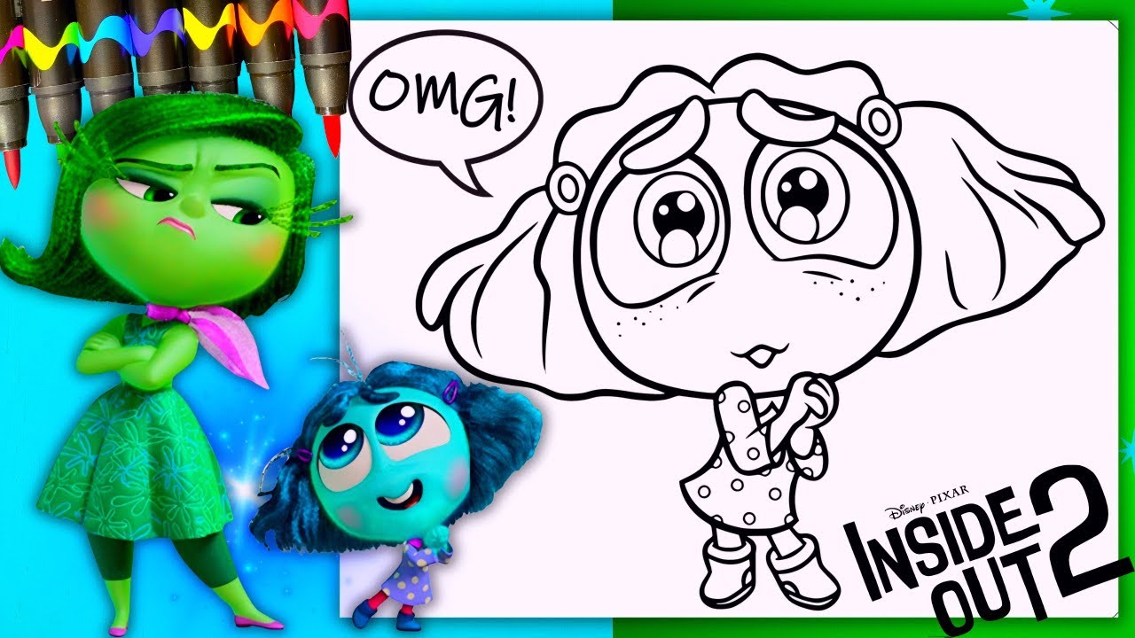 Coloring Inside Out 2 Envy Disney Pixar Coloring Page - YouTube
