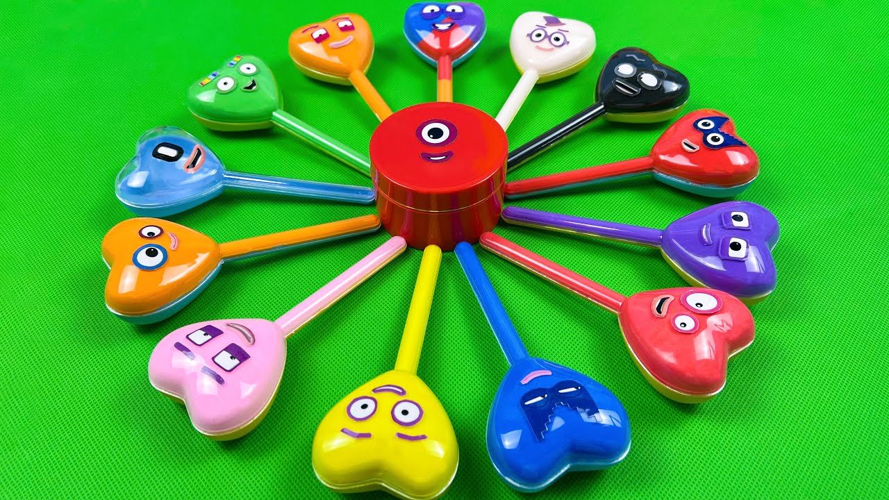 Numberblocks - Looking Mini Heart with SLIME Coloring | Satisfying ...