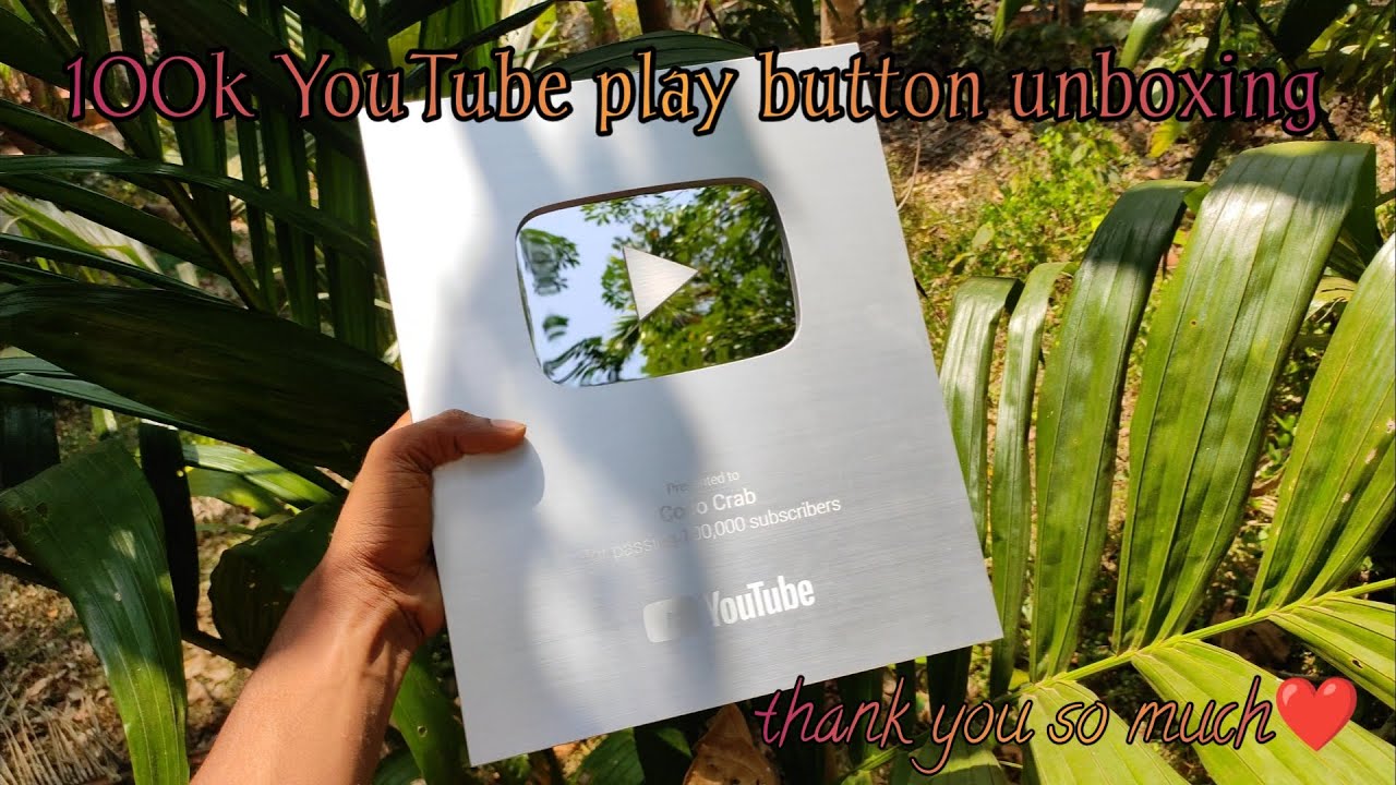 YouTube play button unboxing | silver play button 100K subscriber ...