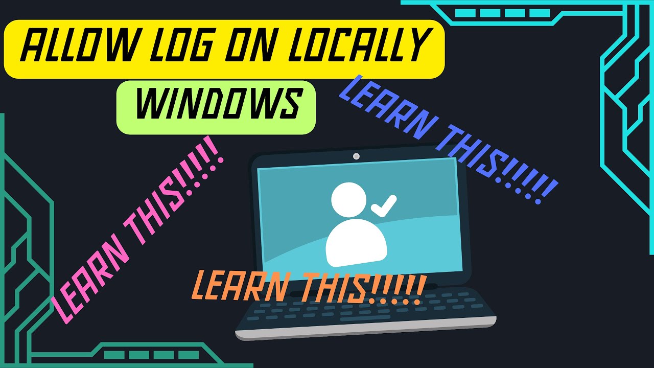 EASY!!! Local Group Policy (Allow log on locally) - YouTube