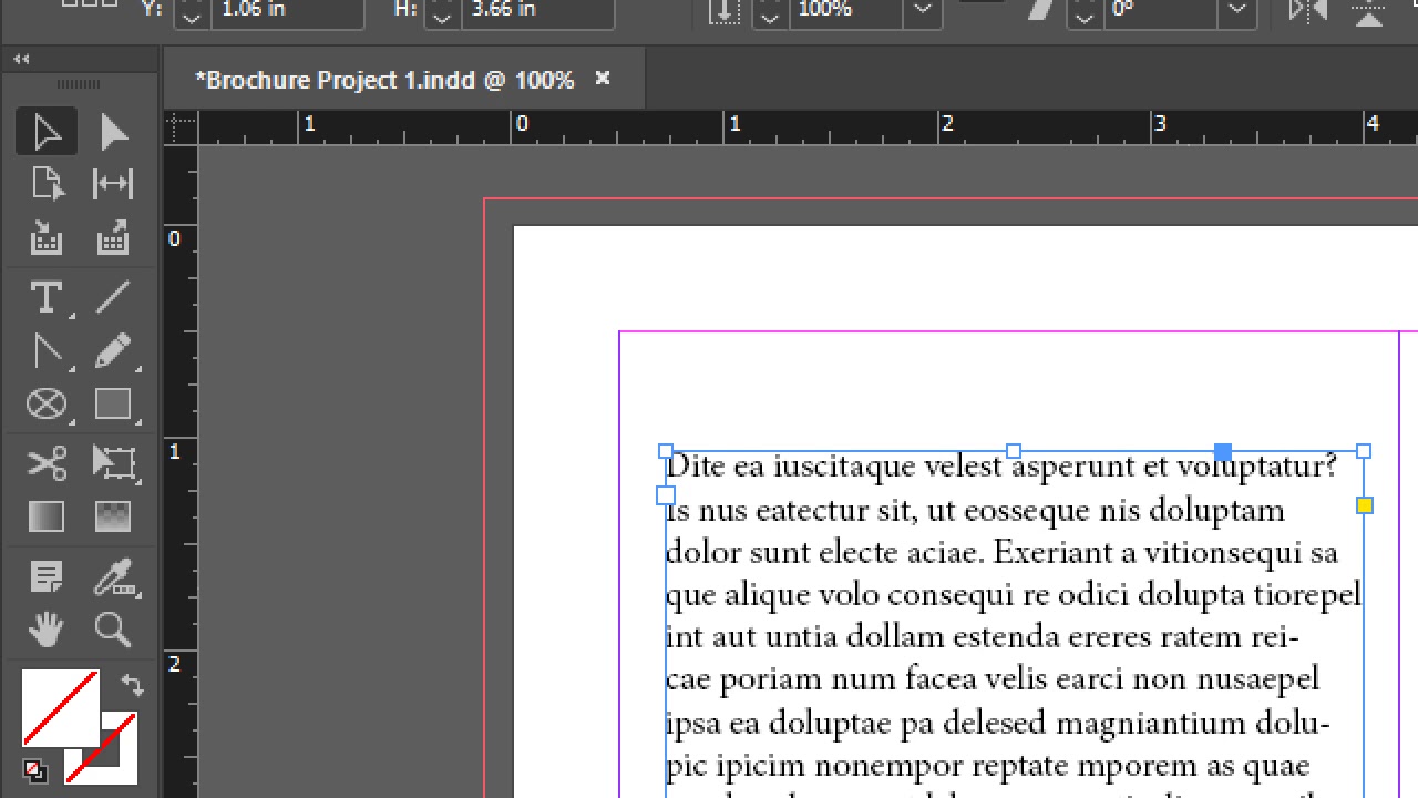 Adding Text to an InDesign Document - YouTube