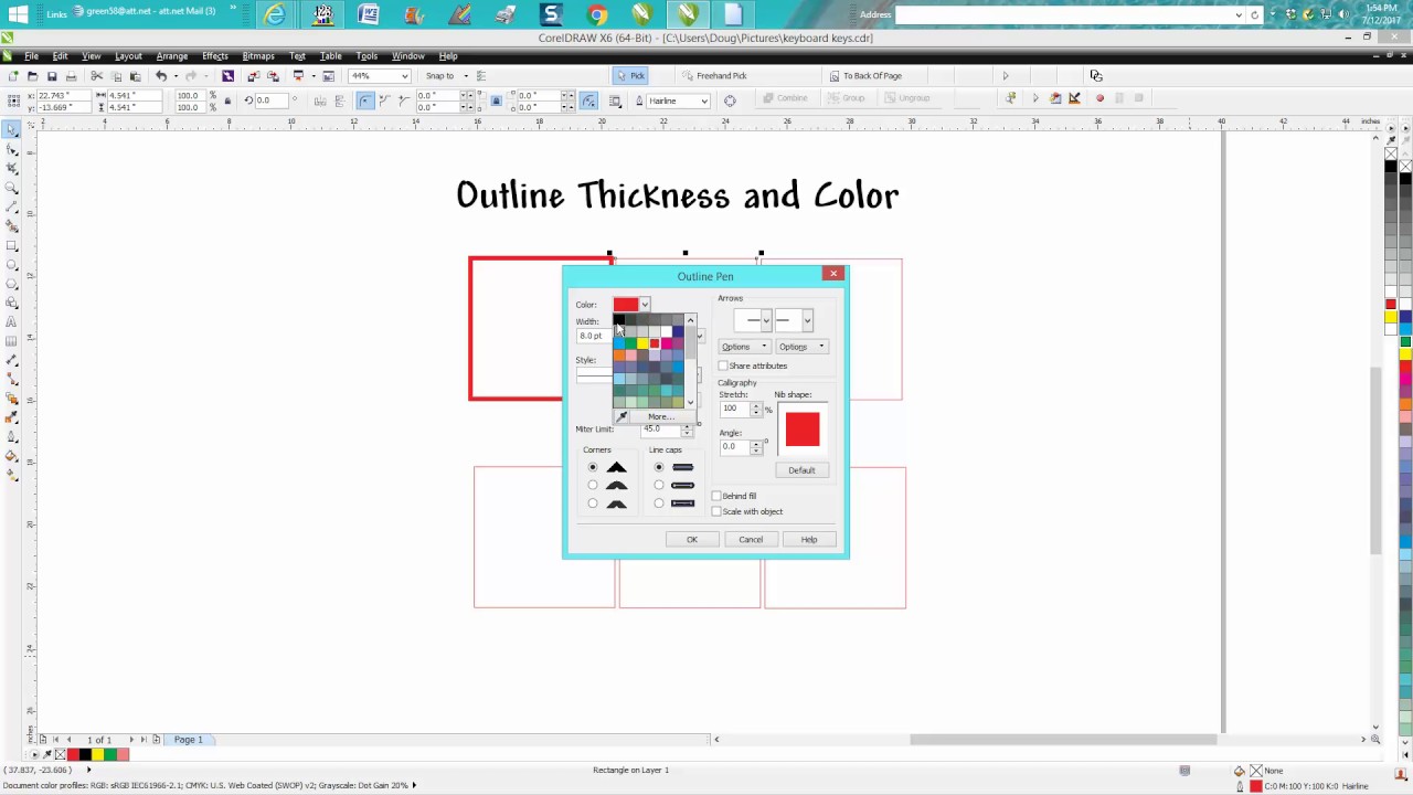 Corel Draw Tips Tricks Outline Thickness And Color How To Change corel-draw-tips-tricks-outline-thickness-and-color-how-to-change