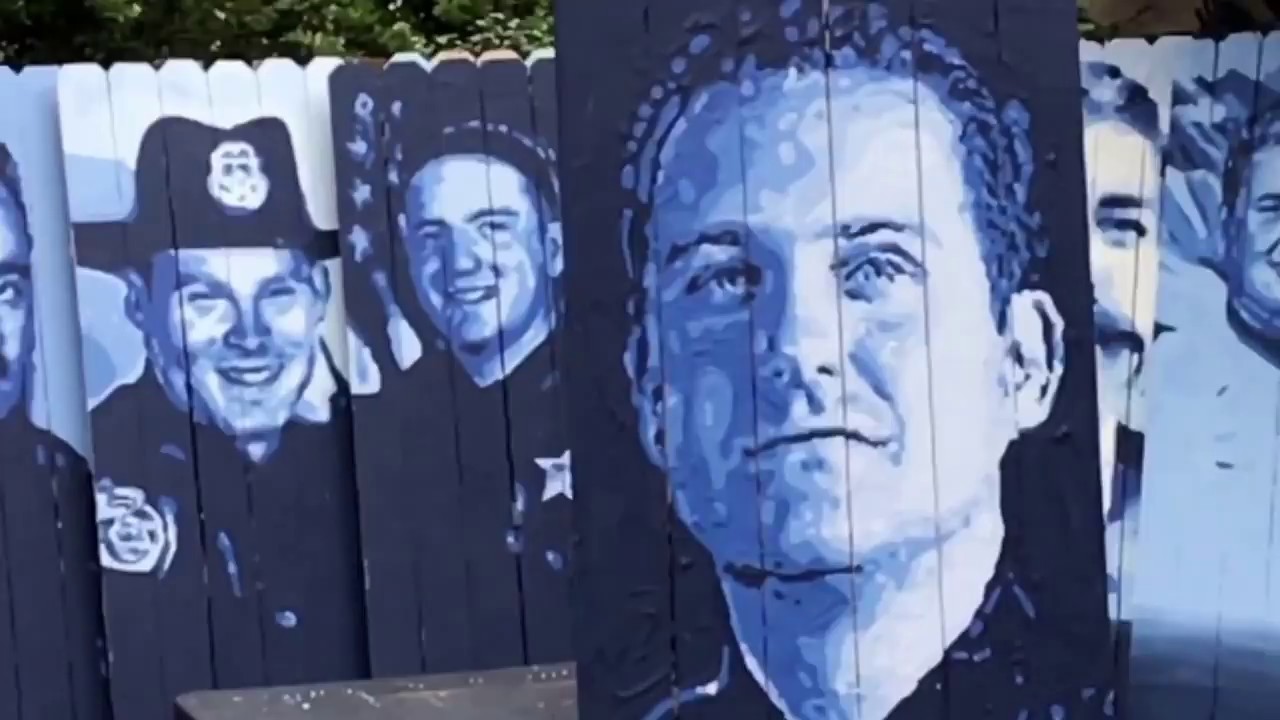 Fallen Police Officer Artwork Tribute - YouTube