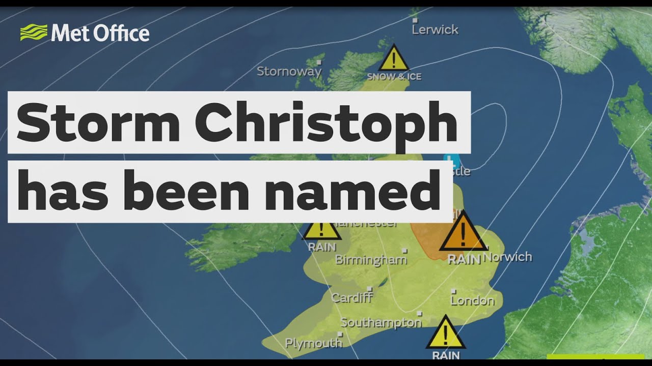 Storm Christoph to bring heavy rain and flooding - YouTube