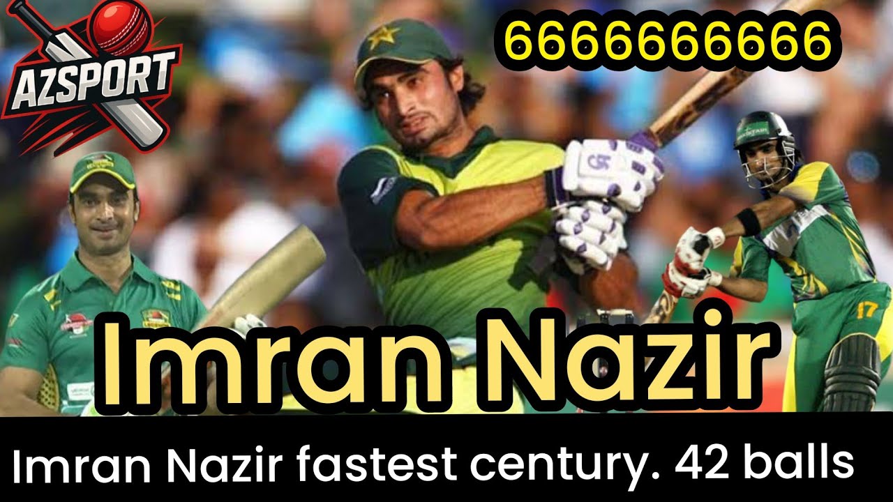 Imran Nazir Fastest century||Indian cricket league||Azsport - YouTube