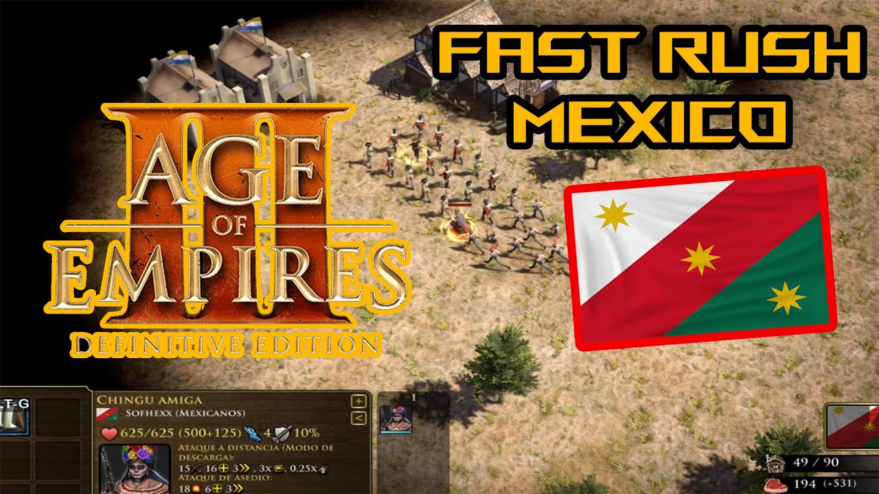 Fast rush con Mexico AoE 3 DE - YouTube