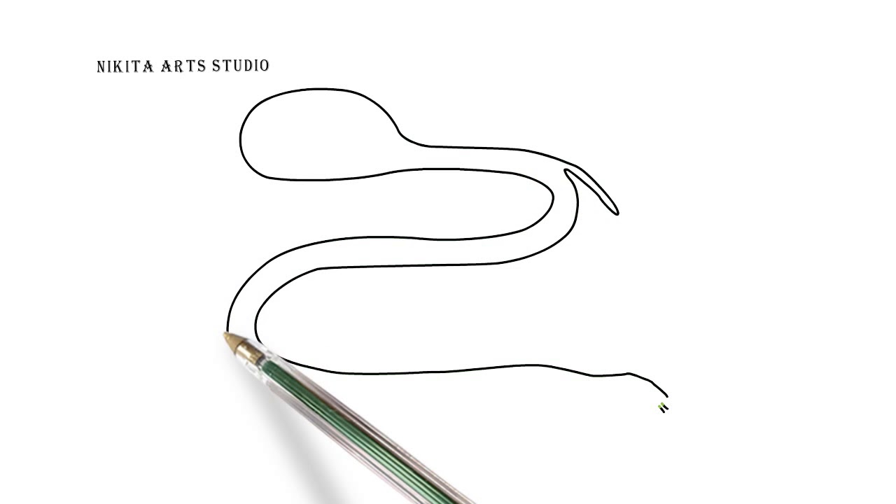 Green Mamba Snake Drawing Tutorial :: Part 12 - YouTube