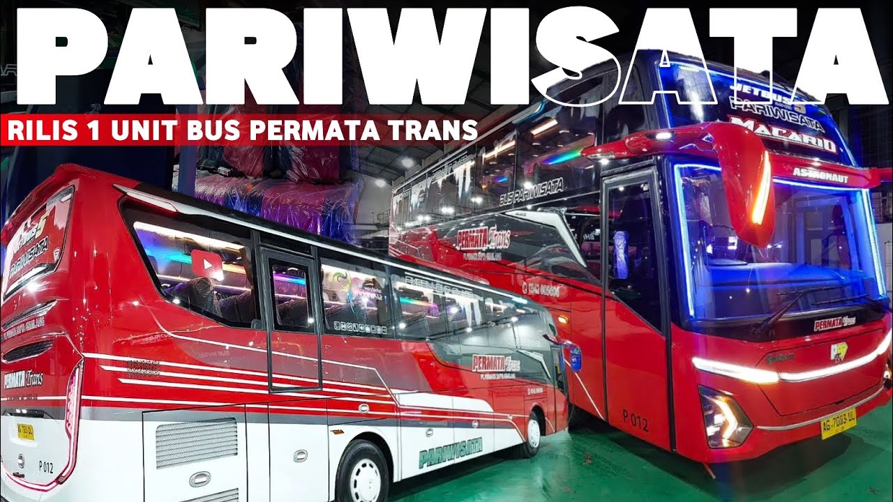 RILIS bus PERMATA TRANS JETBUS 5 MHD DOUBLE GLASS - YouTube