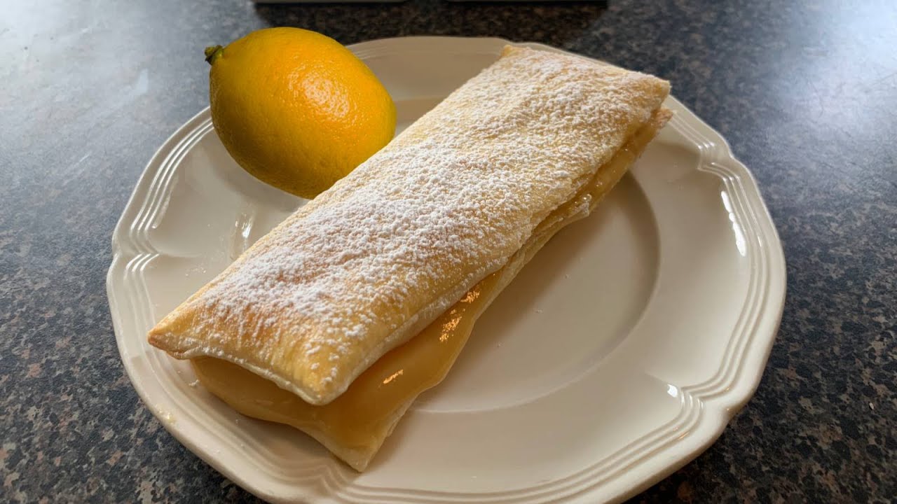 PUFF PASTRY filled with FRENCH LEMON PASTRY CREAM - YouTube