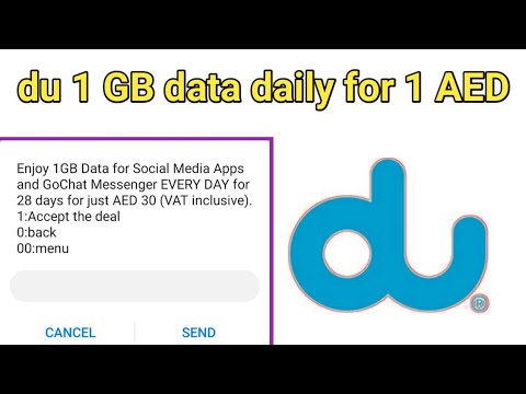 DU 1 GB data daily 1 AED | How Can I get 1 GB du data | How Can I ...