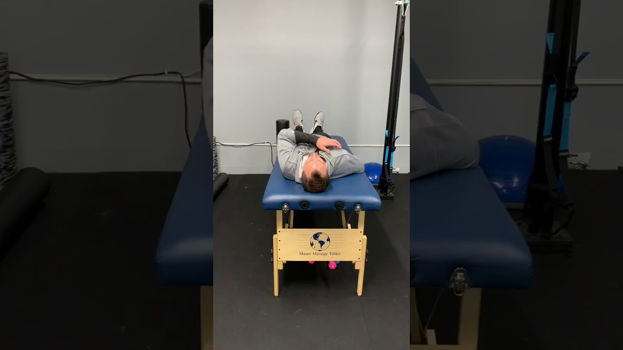 Supine Rotator Cuff Stretch - YouTube