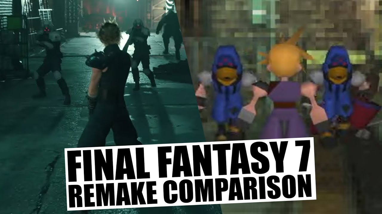 Final Fantasy VII Remake (Old and new comparison gameplay) - YouTube
